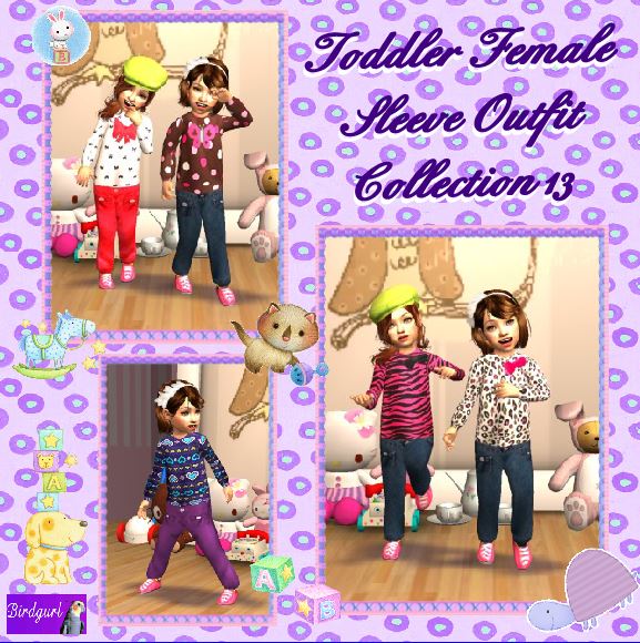 Birdgurl's Sims 2 Creations: Toddler Female Sleeve Collection 13
