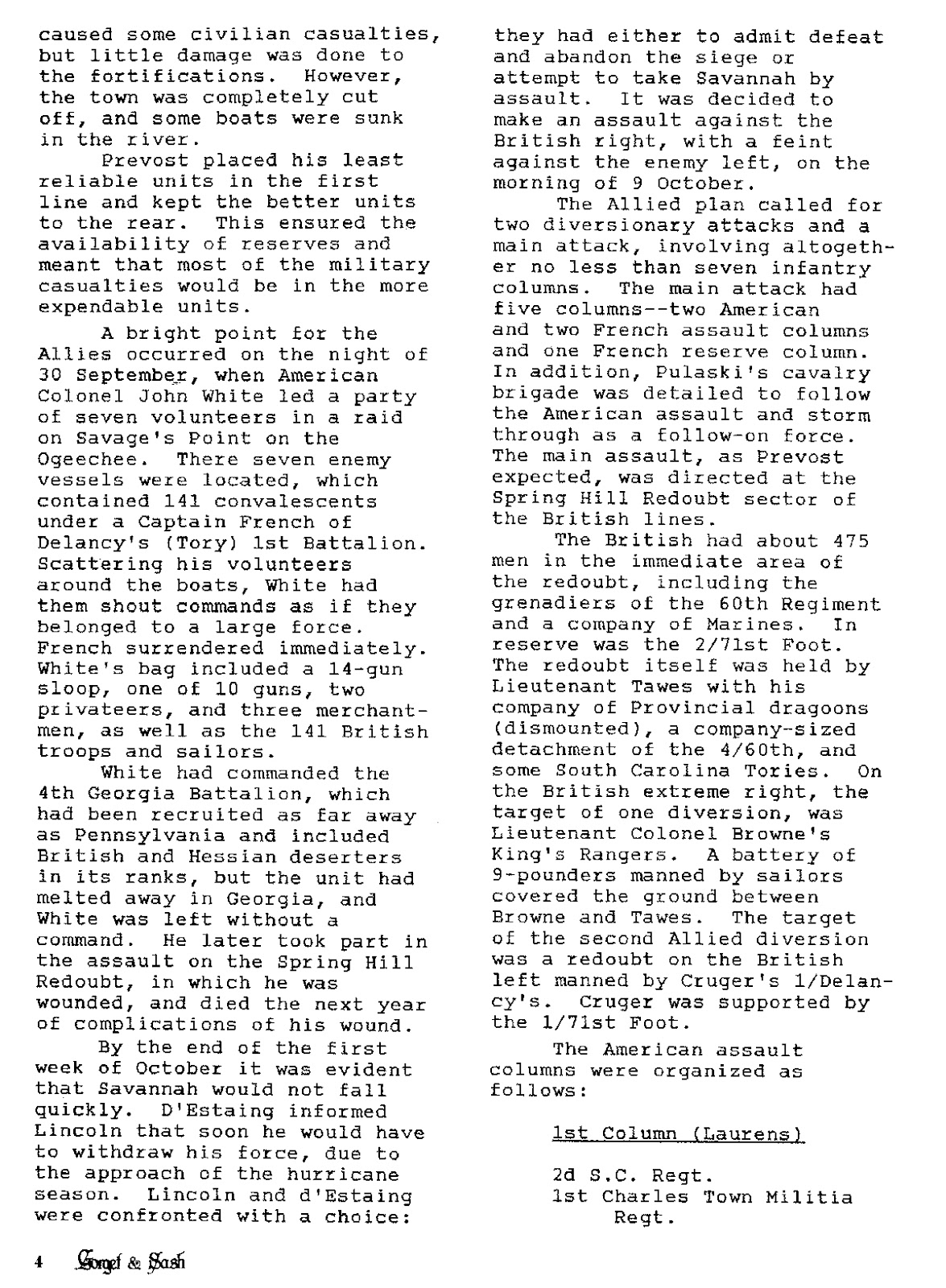 My Brave Fusiliers!: Storming of the Spring Hill Redoubt 1779: Part 1