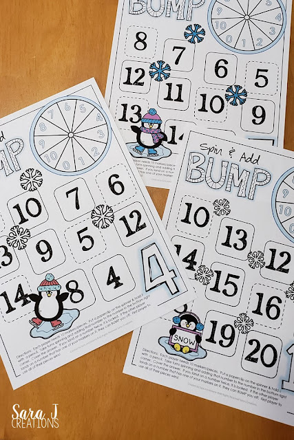 Penguin Addition Games | Sara J Creations