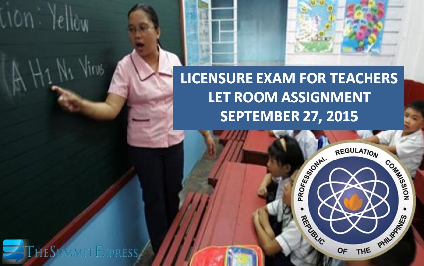 List of Room Assignment September 2015 LET Metro Manila (NCR)