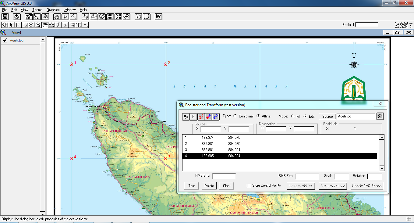 How to coordinate in a raster map ~ Geography Information Science