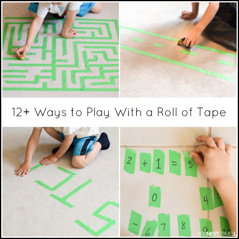 12+ Ways for Kids to Play with a Roll of Tape {Boredom Busters for Kids ...