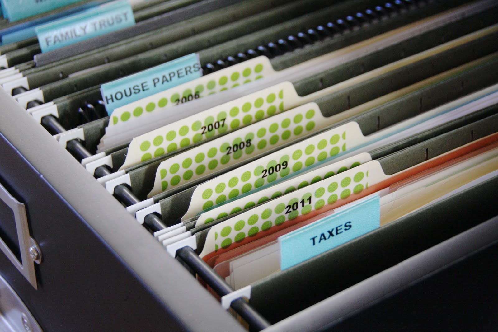 Organized Hanging Files - Simply Organized