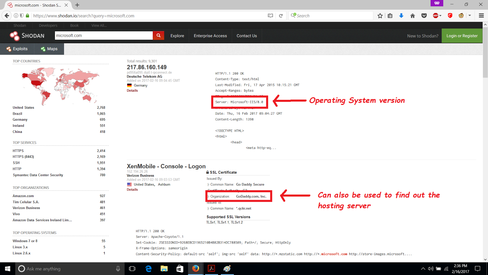 Methods to determine the OS of the target system ~ The Hacker's Library