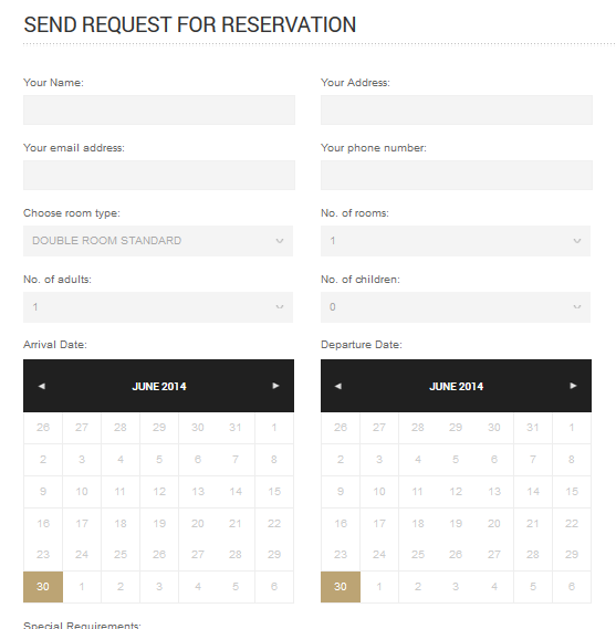 Web Reservasi: Contoh Contoh Form Reservasi