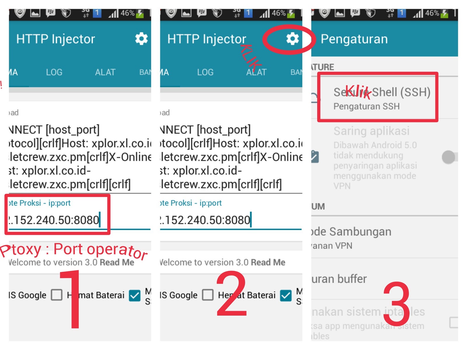 TUTORIAL MENJALANKAN SSH VIA ANDROID MENGGUNAKAN HTTP INJECTOR & CARA ...