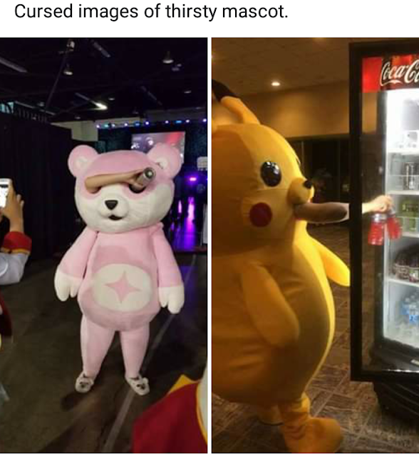 Cursed images of thirsty mascot