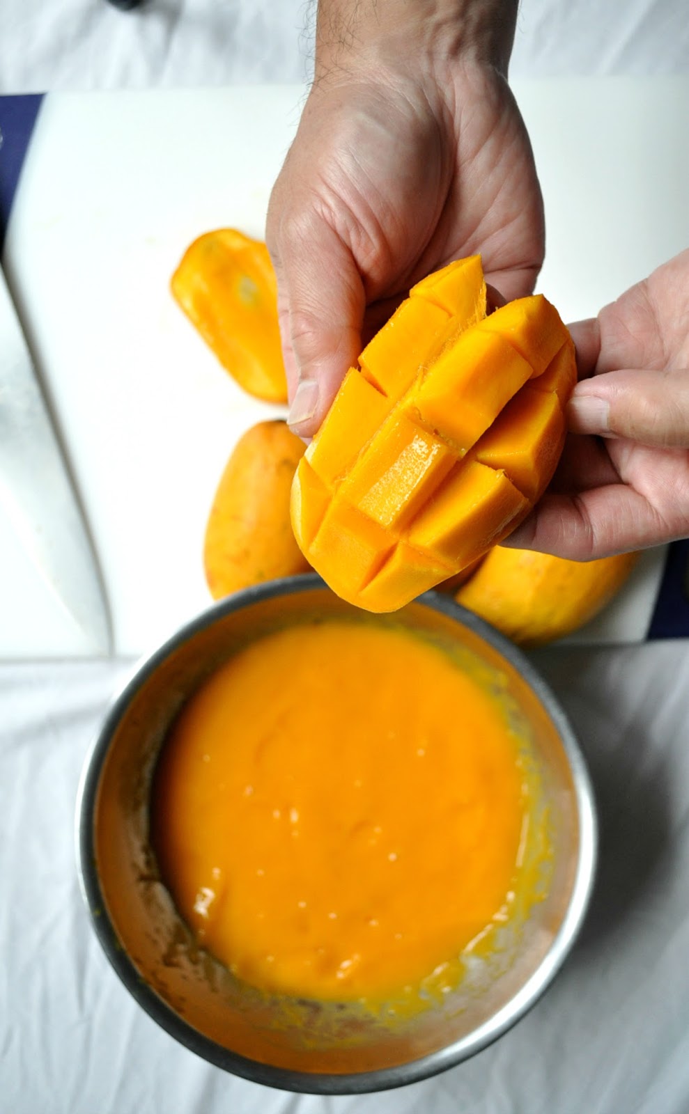 virgin mango bellinis + basil | Chow Creations