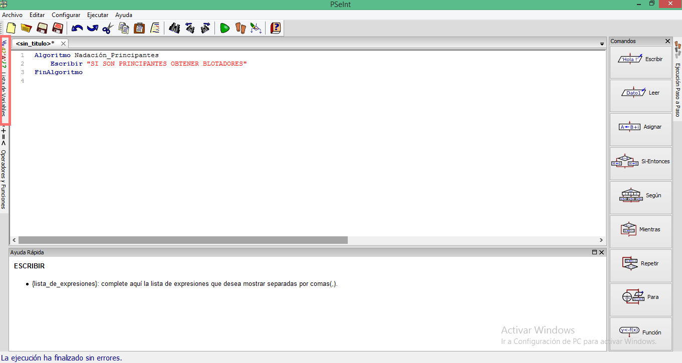 APRENDIENDO CON PSEINT: Bloc en PSeInt
