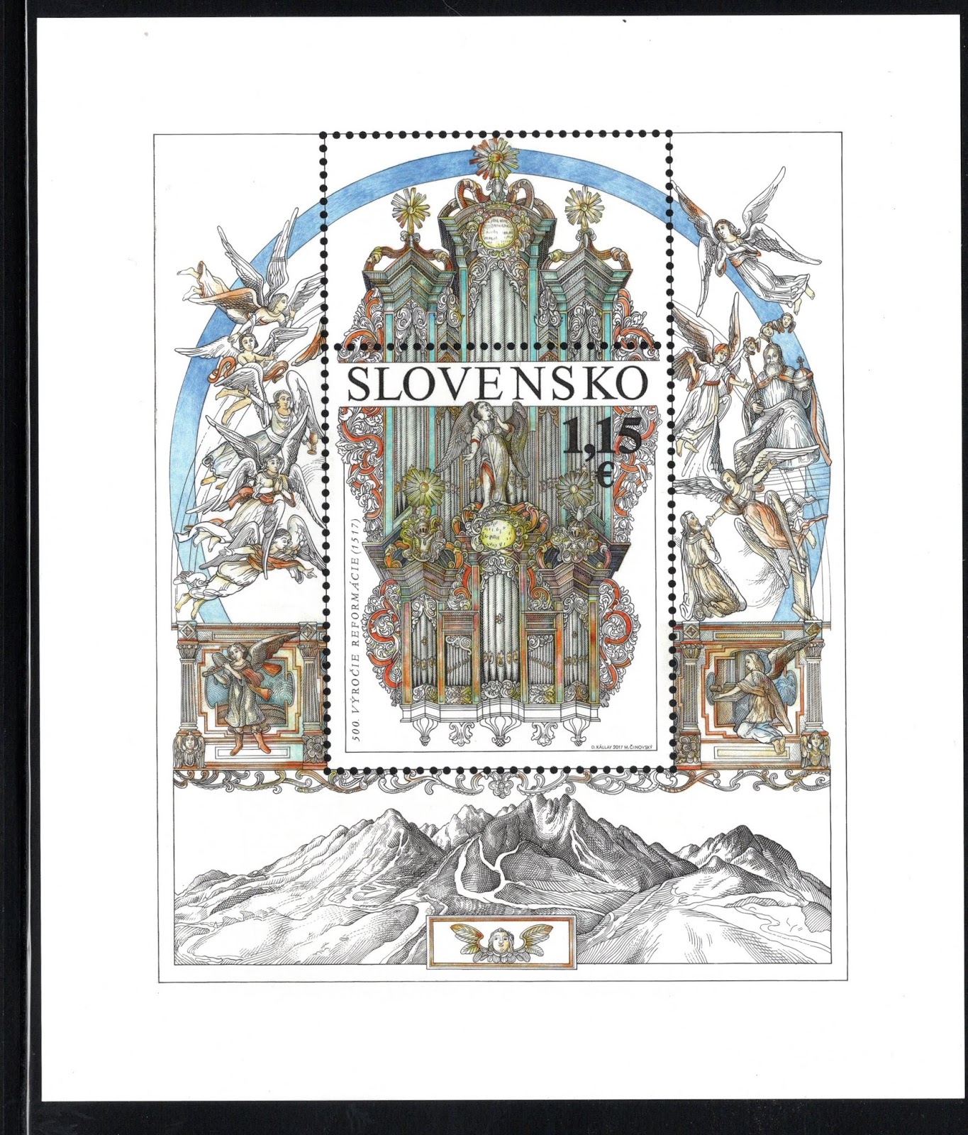 Pipe Organs of the World on Postage Stamps: Slovakia: Reformation 500th ...