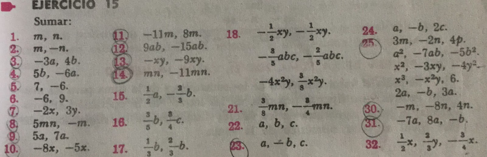 MatemáTICas en Mi Colegio: Ejercicios suma algebraica