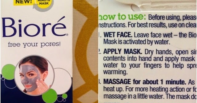 Biore Free Your Pores Self Heating One Minute Mask - Quick Review