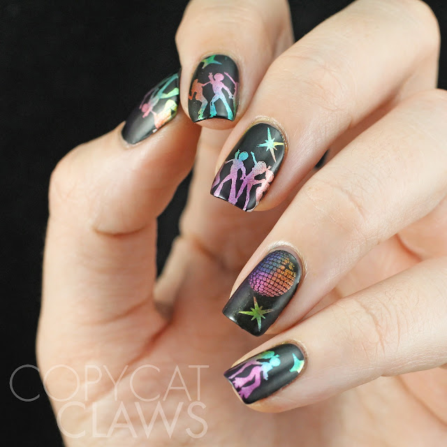Copycat Claws: Sunday Stamping - Disco Nails