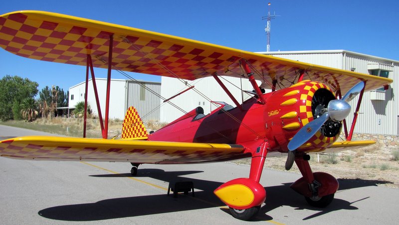 Allen and Dinah's Treks: A flight in a 1941 open cockpit biplane
