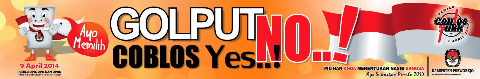 GOESSTUDIO PURWOREJO: Spanduk Golput NO Coblos YES KPU Purworejo