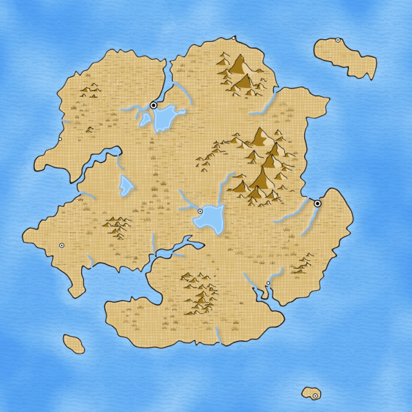 Blank Fantasy Island Map