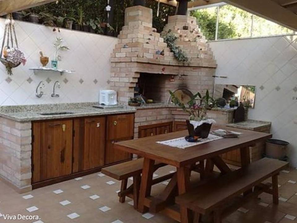 ÁREA COM CHURRASQUEIRA RÚSTICA: 33 IDEIAS PARA TE INSPIRAR