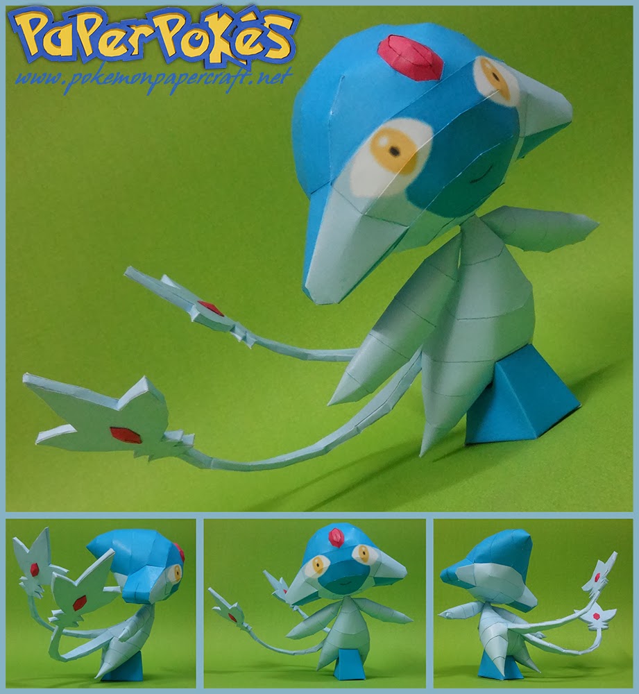 Pokemon Azelf Paper Model ~ Paperkraft.net - Free Papercraft, Paper ...