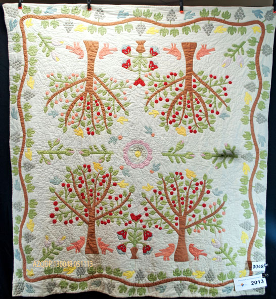 Cloud of Quilt Patterns: Four Block Cherry Trees
