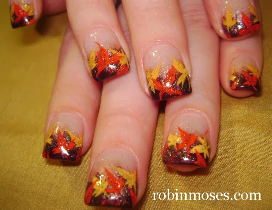 Nail Art by Robin Moses: "fall leaves" "fall leaf" "autumn leaves ...