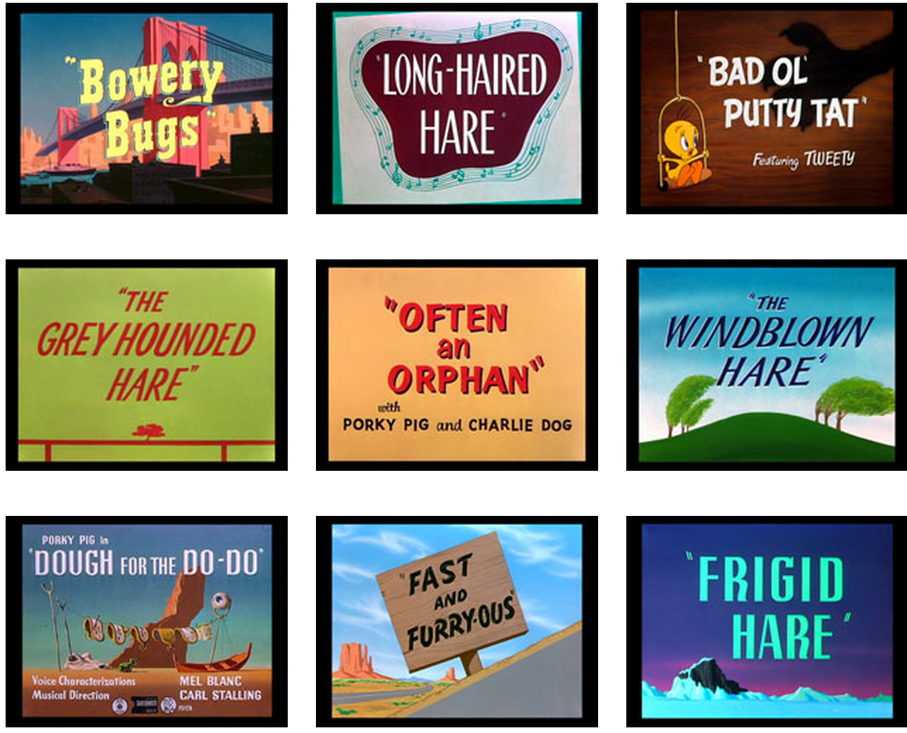 Design Context: Title Cards (Looney tunes)