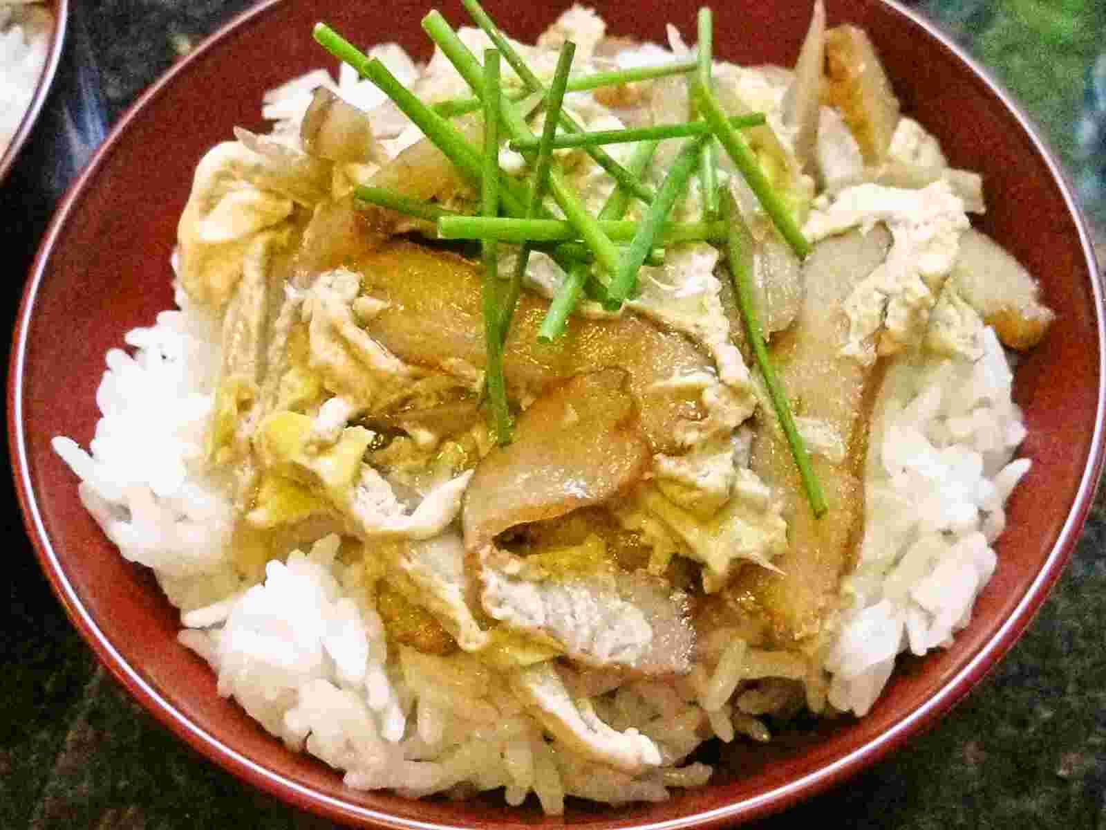 Recipes for Tom: Gobo donburi / rice with burdock root with eggs