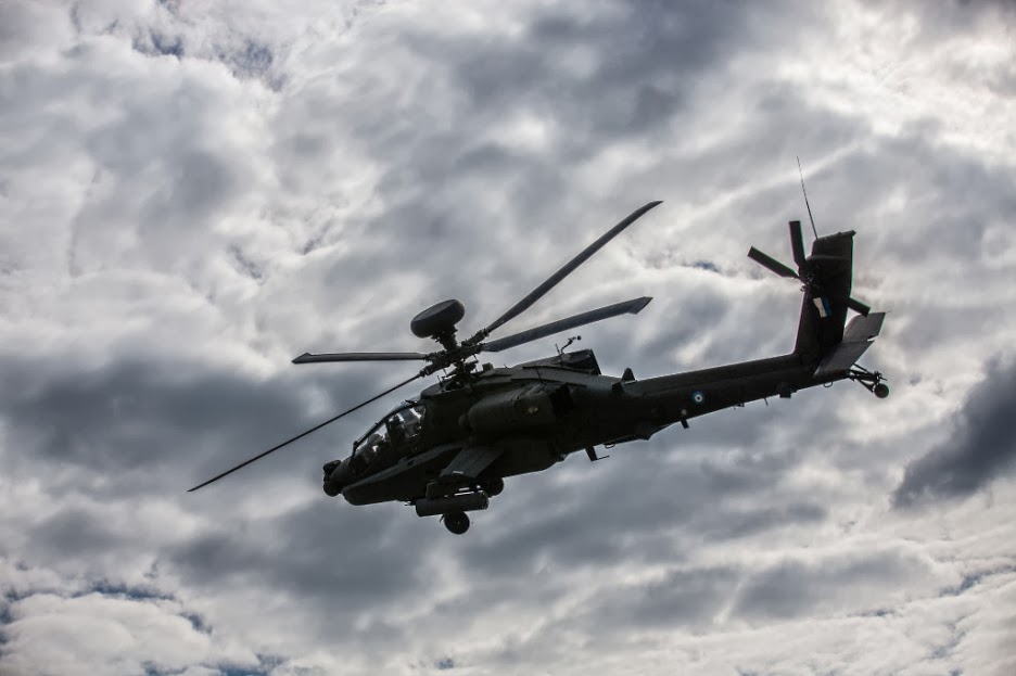 Apache Helicopters In Action