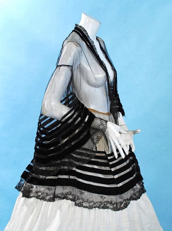 All The Pretty Dresses: Sheer Net 1850's Canezou Jacket