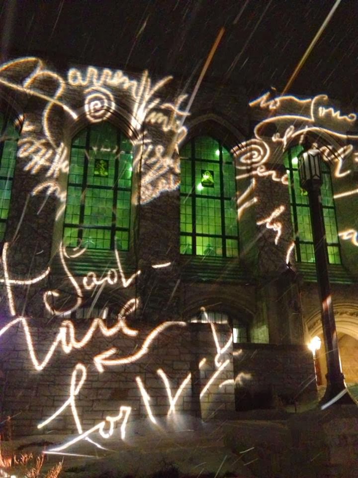 Evanston Newbie: Photos: Artist Marco Rotelli lights up Deering Library ...