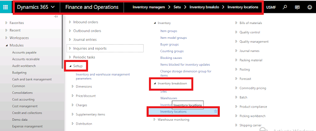 How to block inventory location for transaction in dynamics 365?