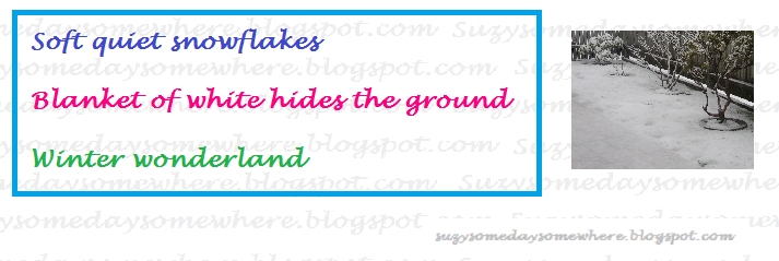 Someday Somewhere: Haiku Wednesday - snow