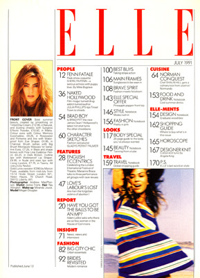 Nicole7128: Analysis of Elle's Contents Page
