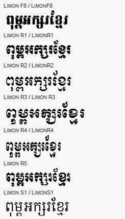 Fonts Khmer Unicode and Other Type: Limon Khmer Fonts Setup and Layout