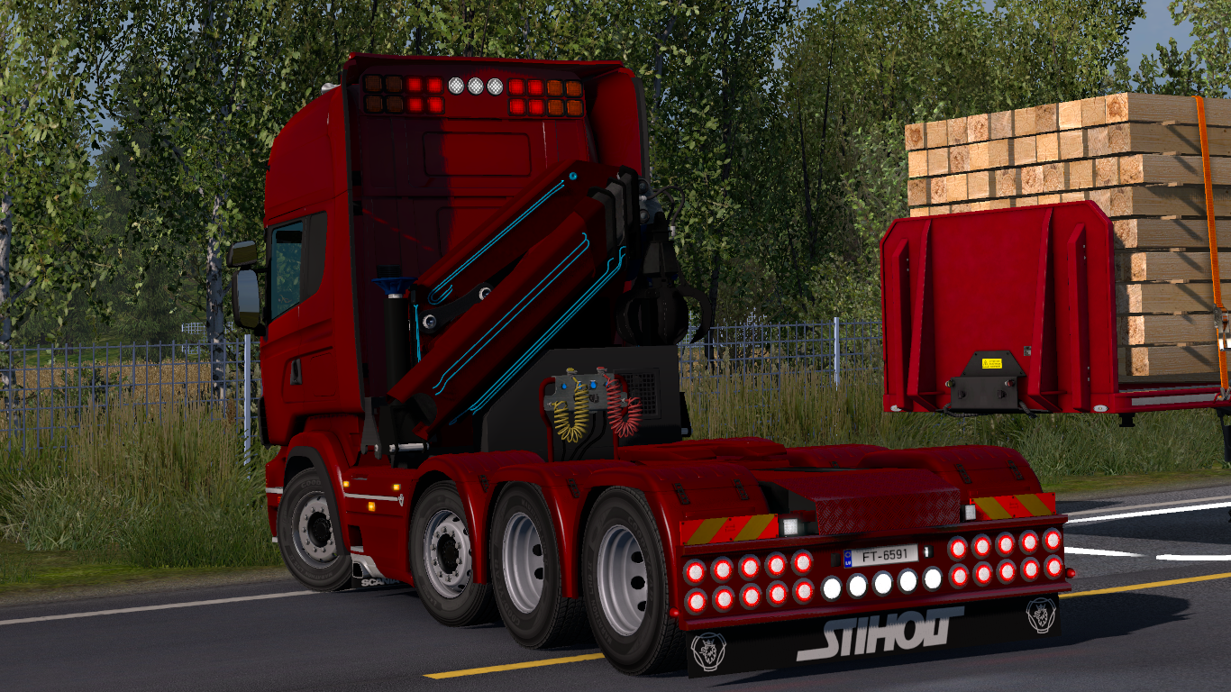 Crane for Scania R4 (RJL) - Euro Truck Simulator 2 Mod World