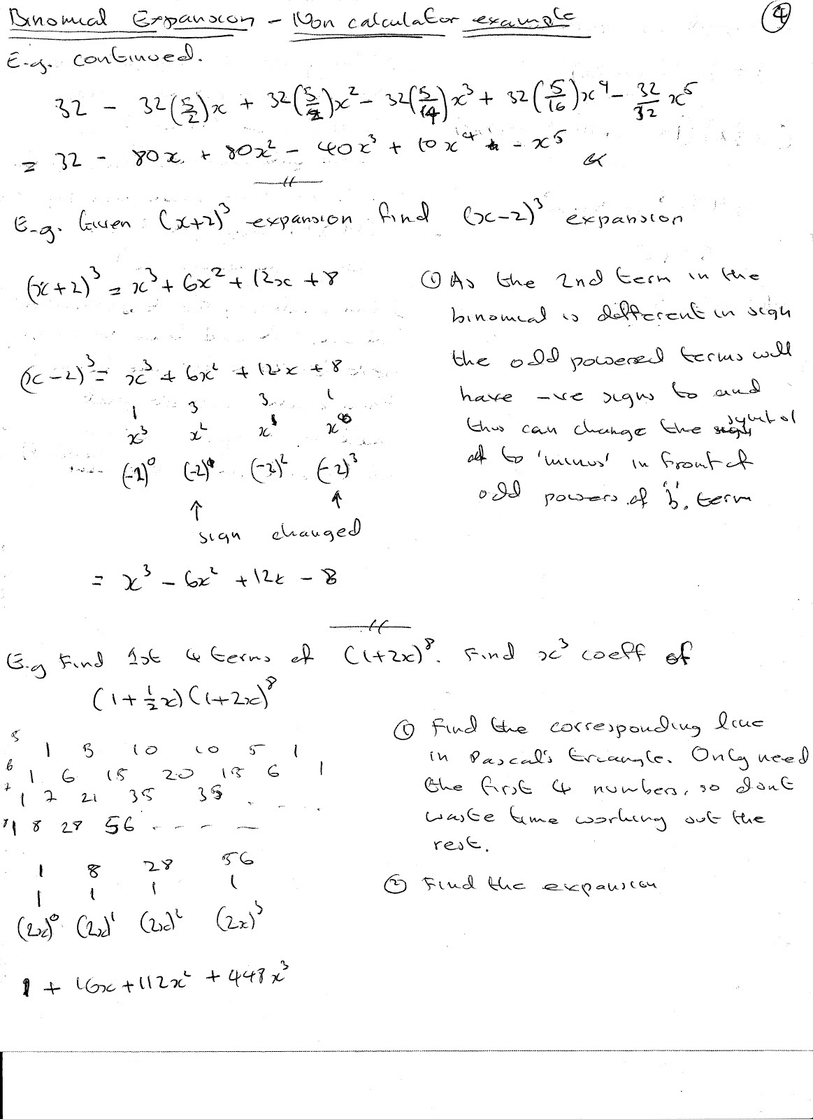 A Level Maths Notes: Binomial Expansion - Expanding multiples of the ...