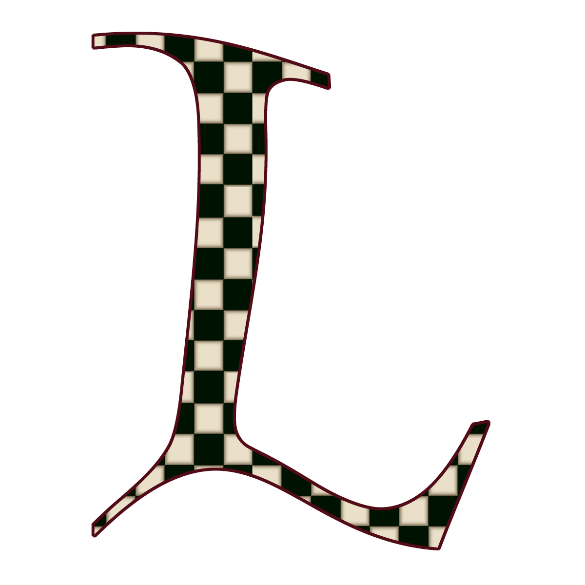 GRANNY ENCHANTED'S BLOG: "Black Checks" Free Digital Scrapbook Alphabet ...