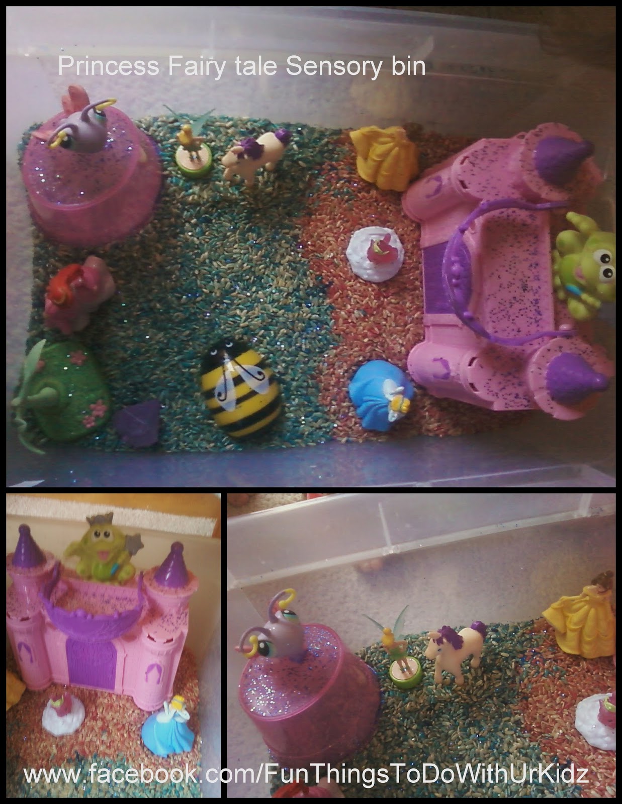 Princess fairy tale sensory bin