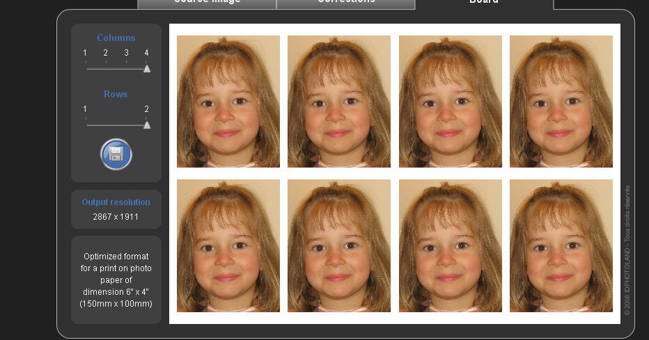 Tamaño Estandar Foto Carnet