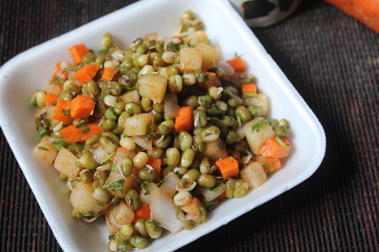 Moong Sprouts Chaat Recipe