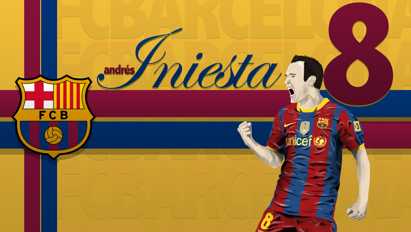 Cartoon Pictures of Andre Iniesta
