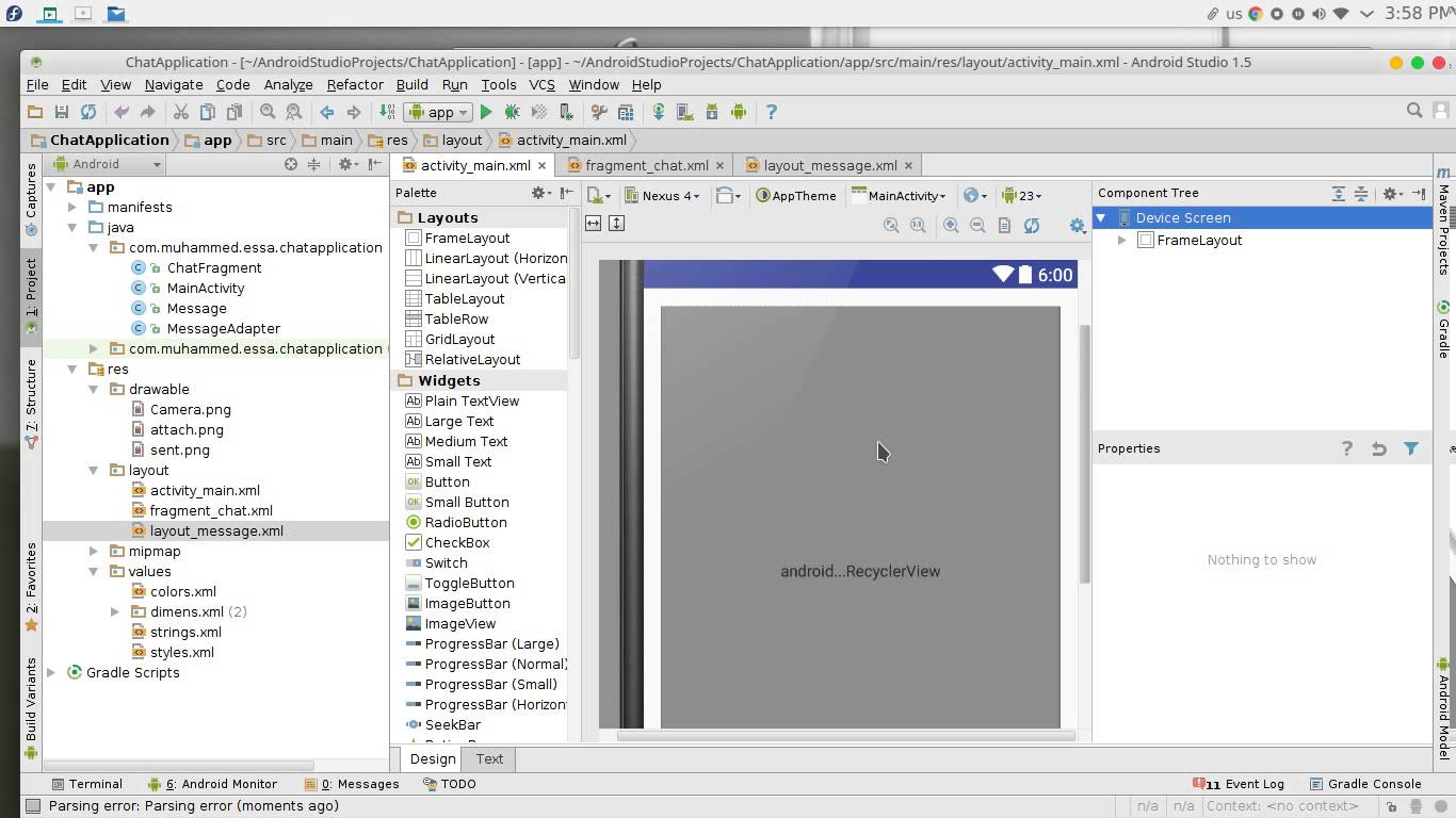222 Android Studio Chat network JSON NodeJS JavaScript | كورسات بالعربي