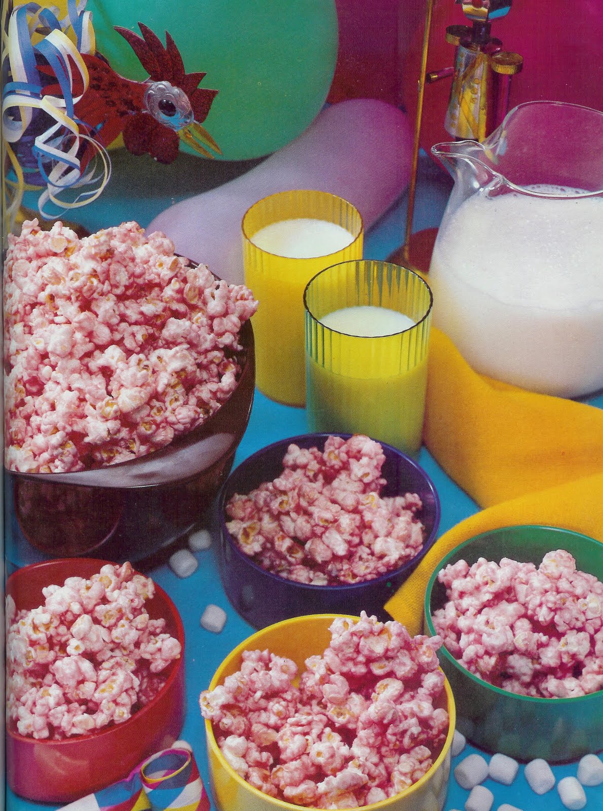 Carried Away with Vintage Gourmet: Pink Party Pop Corn