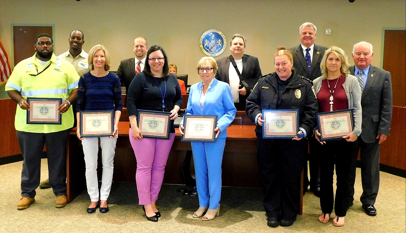St. Mary's County Sheriff's Office - News: Sheriff's Office Employees Awarded for Decades of Service
