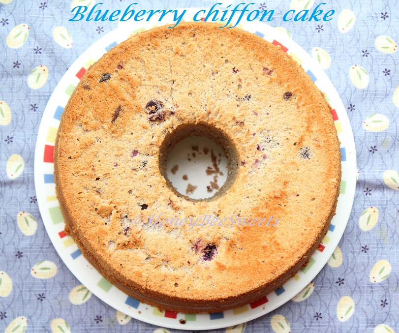 Honey Bee Sweets: All natural Blueberry chiffon
