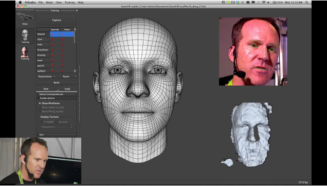 NY Maya Users Group: face shift marker less facial motion capture