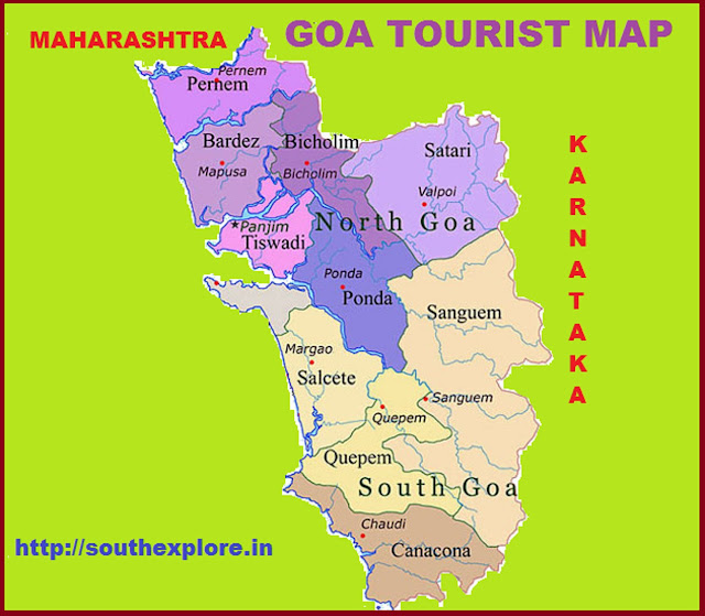 GOA TOURISM MAP | TOURIST ATTRACTIONS IN GOA | GOA TOURIST MAP | LIST ...