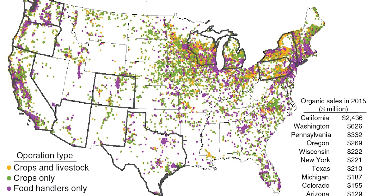 Map of U.S. Certified Organic Farms | Big Picture Agriculture