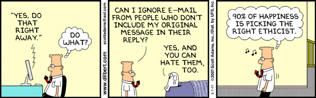 A Layman's Blog: Dilbert tackles happiness...................