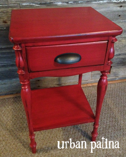 Urban Patina: Authentically Crafted Home + Gift: Ruby Red Side Table