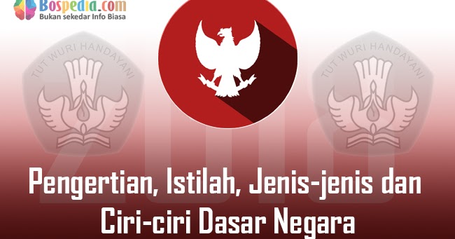 Pengertian, Istilah, Jenis-jenis dan Ciri-ciri Dasar Negara - Madrasahku